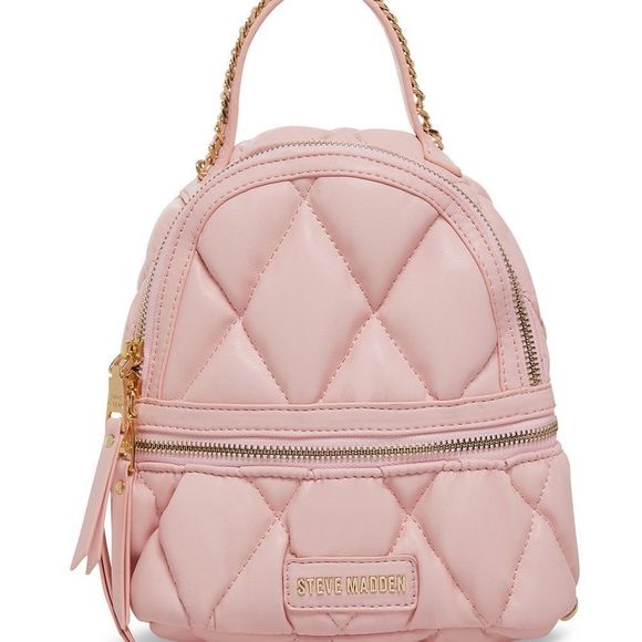 Steve Madden | Bags | Nwtsteve Madden Quilted Backpack Baby Pink | Poshmark